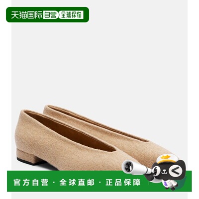 香港直邮Loro Piana 诺悠翩雅 女士 Rebecca 人字呢芭蕾舞鞋