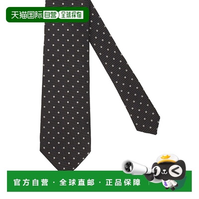 1h可退 香港直邮Tom Ford 汤姆 福特 男士 灰色真丝领带 STE001S0