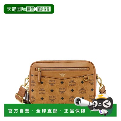 1h可退 香港直邮MCM 男士斜挎包 MMRFAAK02CO SS2026 酒红色 Vise