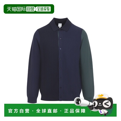 香港直邮Paul Smith 保罗 史密斯 男士 VERY 深海蓝羊毛针织针织