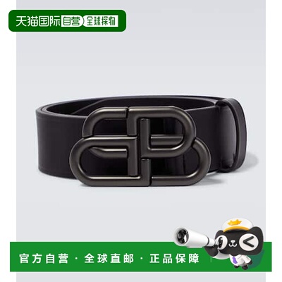 1h可退 香港直邮Balenciaga 巴黎世家 男士 BB 徽标皮带腰带