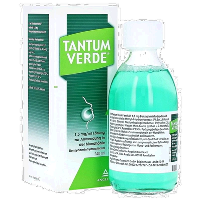 欧洲直邮德国药房Tantum Verde消炎止痛漱口液240ml感冒咽喉肿痛