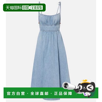 香港直邮ZIMMERMANN 女士 Wanderlust 牛仔中长连衣裙 5462DRS262