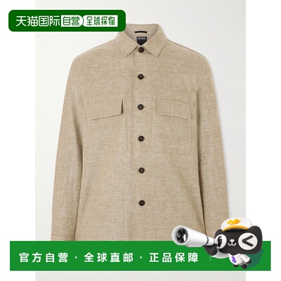 香港直邮zegna 杰尼亚 男士 衬衫式梭织上衣 UHV22A3SOT6BV04