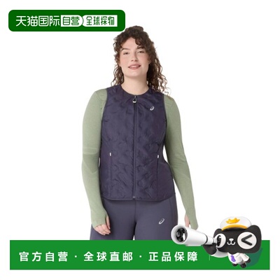 自营欧洲直邮ASICS NAGINO RUN女士靛蓝色聚酯纤维无袖跑步背心