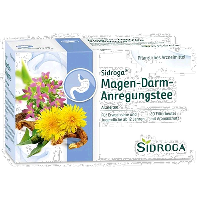 德国药房Sidroga食欲不振百金花龙胆蒲公英茶包20X2.0g