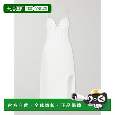 香港直邮FARM RIO 女士 亚麻中长连衣裙 355384OFFWHITE吊带