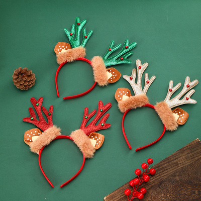 Christmas with ears, deer antlers, headband, Christmas party