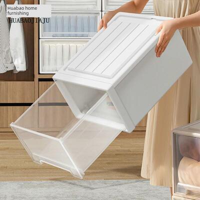 Thick transparent drawer style storage cabinet, large capaci