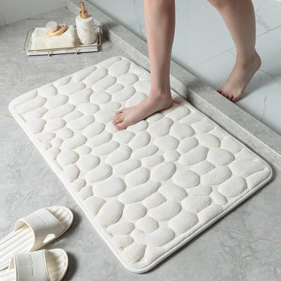 Cobblestone Embossed Bathroom Bath Mat Non-slip s In W
