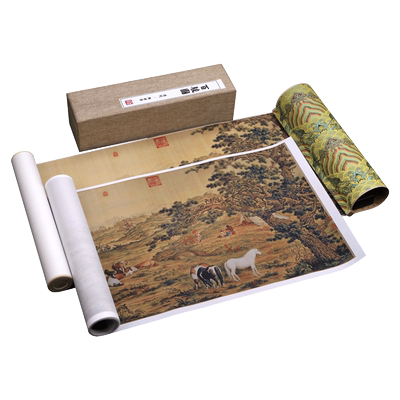 四品堂百骏图郎世宁艺术微喷