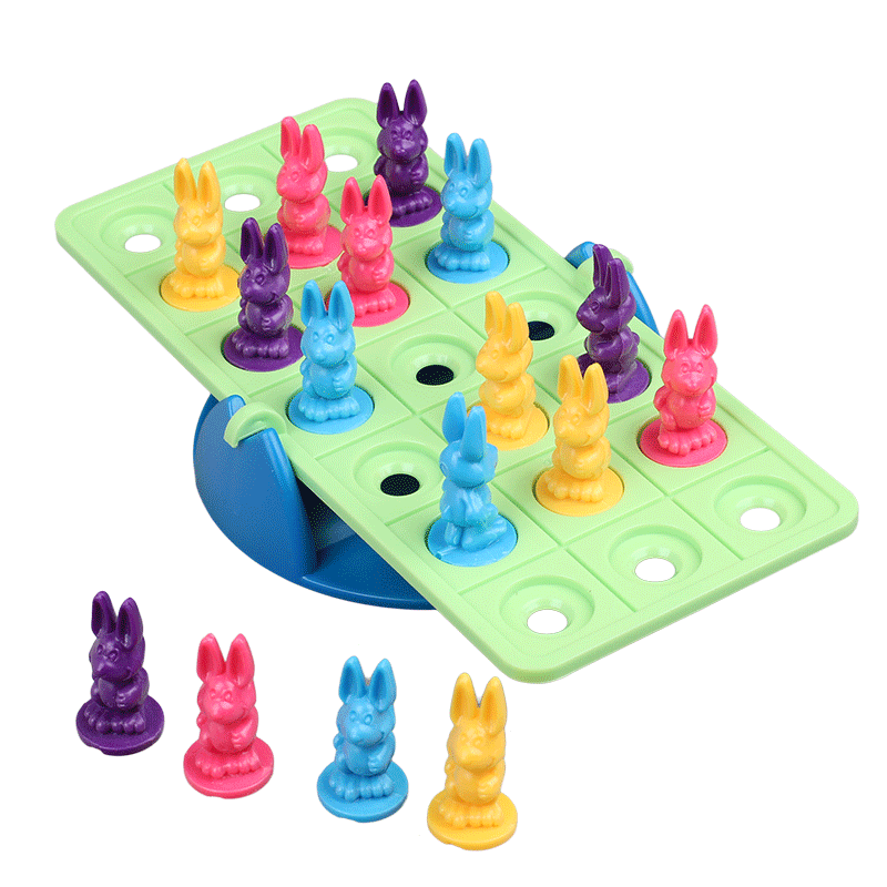 儿童数字平衡兔子跷跷板桌面