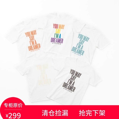 【adlib清仓店】ad-lib香港潮牌DREAMER标语印花纯棉短袖T恤TP838