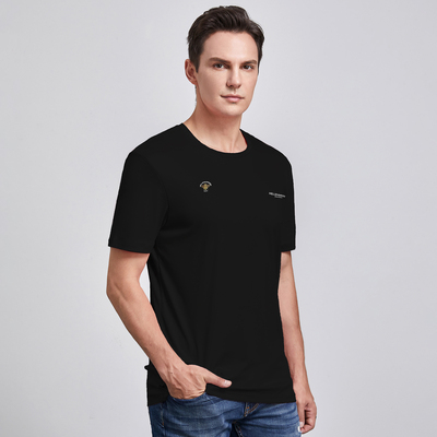 HW男装短袖休闲男士桑蚕丝T恤