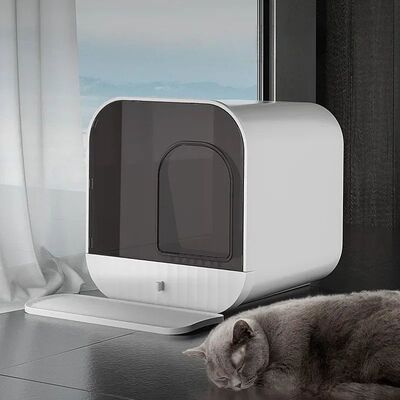 Cat Litter Box Fully Enclosed Splash-proof Cat Toilet with L