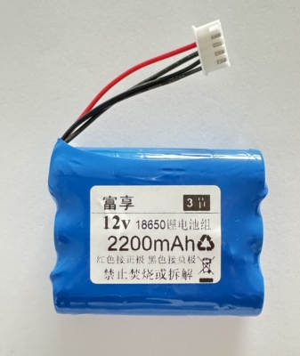 18650电梯应急轿厢电源5P四线插头2200mAH11.1V12伏充电锂电池组