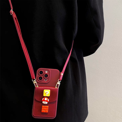 适用vivoy500软硅胶童趣蘑菇卡包