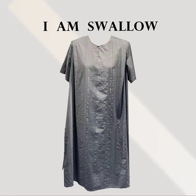 【A/M Swallow】25Ss早春新款国风色织提花连衣裙q24036#880