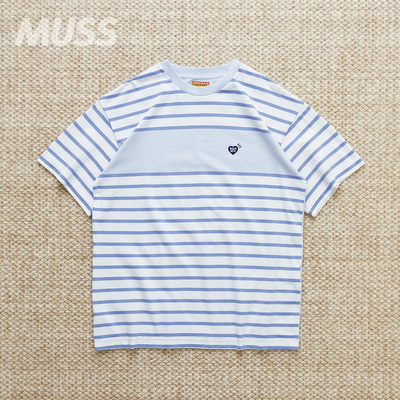 HUMANMADE撞色条纹休闲短袖T恤