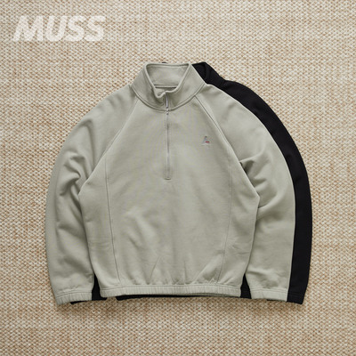 现货 ROA HIKING LOGO 490GSM HEAVY 法国毛圈布半拉链卫衣 25AW