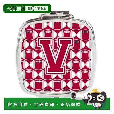 自营Carolines Treasures CJ1065-VSCM 字母 V 足球深红色&#正品