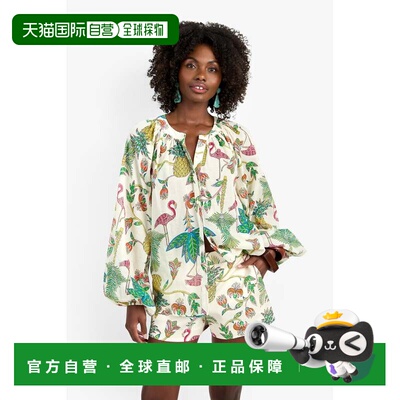美国直邮自营trina turk诺里顶-火烈鸟嘶嘶声voile 美国奥莱直发