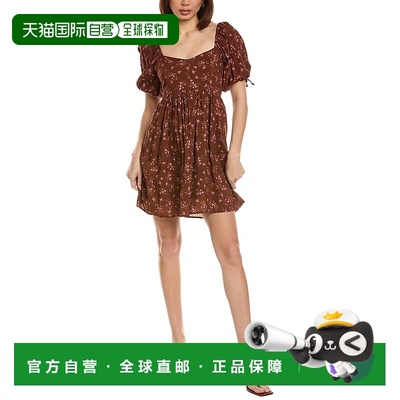 自营 Saltwater Luxe Sweetheart 迷你连衣裙 - 棕色 美国奥莱直