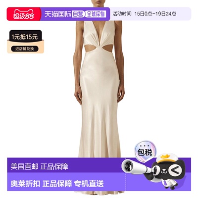 自营Shona Joy La Lune Plunged Cut Out Maxi Dress - white 美