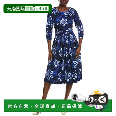 自营Samantha Sung Florance A-Line Dress - blue 美国奥莱直发