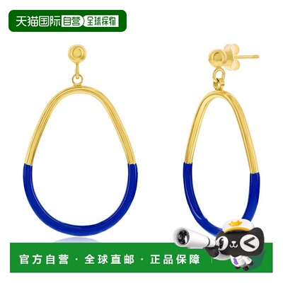 自营 simona纯银午夜珐琅梨形耳环 - 镀金 - 蓝色 美国奥莱直发