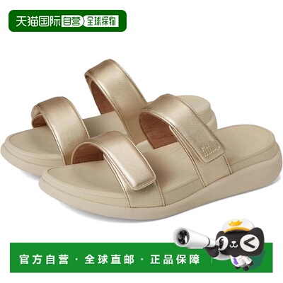 自营Women's FitFlop F-Mode Go Sandals Platino Faux Leather T