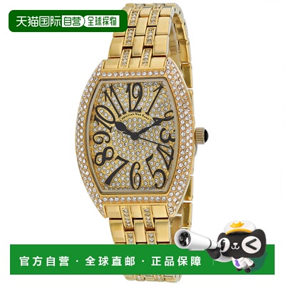 自营Christian Van Sant Women's Elegant Sparkle Gold Tonneau