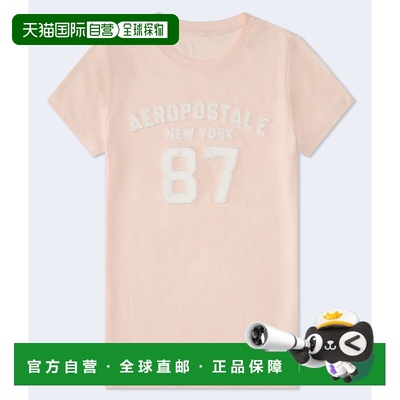 自营 Aeropostale 87应用图形T恤-粉红色669 美国奥莱直发短袖