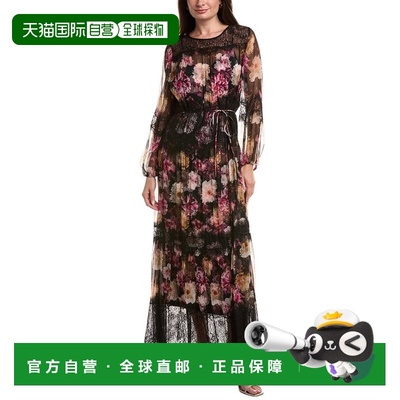 自营Johnny Was Flora Lace Tiered Silk Maxi Dress - multi 美