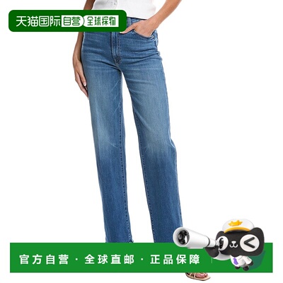 自营MOTHER The Rambler Zip Sneak Lhasa Love Straight Jean -