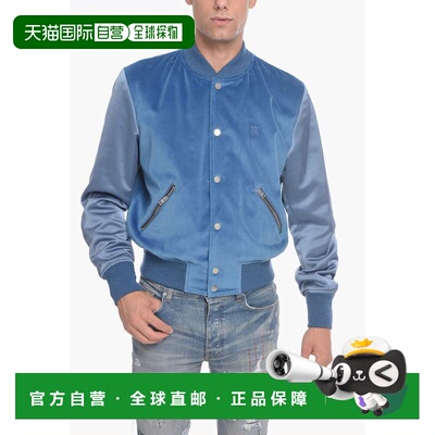 自营Amiri Velvet Satin Bomber Jacket- Blue - blue 美国奥莱直