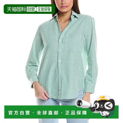 自营 duffield lane达菲尔德巷波比纽扣衬衫-绿色 美国奥莱直发