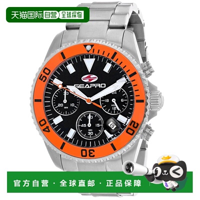 自营Seapro Men's Black dial Watch - black 美国奥莱直发