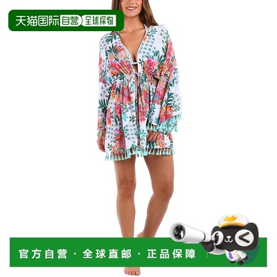 自营La Blanca Kimono Coverup - white 美国奥莱直发罩衫