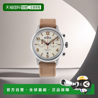 自营SHINOLA 底特律男士 The Traveler S0120245785 2 眼计时手表
