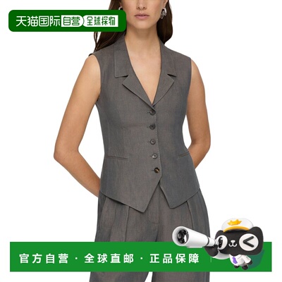 自营Lafayette 148 New York Waistcoat Vest - grey 美国奥莱直