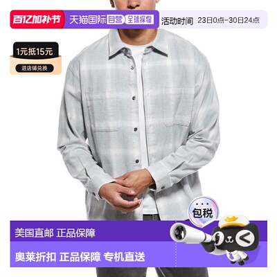 自营frame denimFRAME Plaid Overshirt - blue 美国奥莱直发