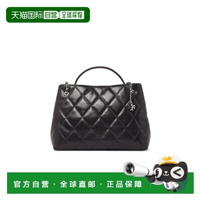 自营tory burch可可棕色Fleming中号可转换皮革肩包-黑色 美国奥
