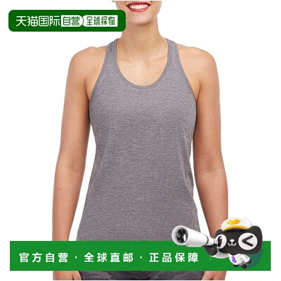 自营Spanx Lamn顶级女装希瑟木炭无缝无袖Active JDM14-灰色 美国