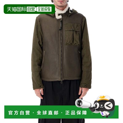 自营c.p. companyBoxy Shearling连帽夹克-黑色 美国奥莱直发