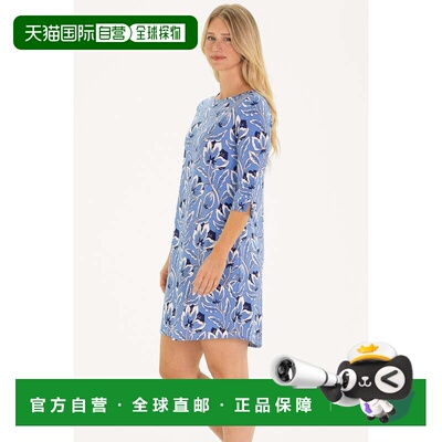 自营duffield lane蓝色花朵中的Alicia连衣裙-浅蓝色 美国奥莱直