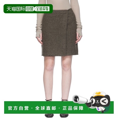 1h可退 香港直邮潮奢 Lemaire 女士 卡其色 Wrapover 半身裙 SK10