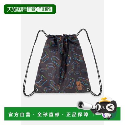 自营deux par deuxDrawstring Bag Black Printed Controller - b