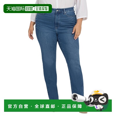 自营NYDJ Plus Marilyn High-Rise Lake Notre-Dame Straight Leg