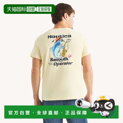 自营Nautica Mens Smooth Sailing Graphic T-Shirt - soft yello